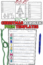 Free Christmas Acrostic Poem Template For Kids