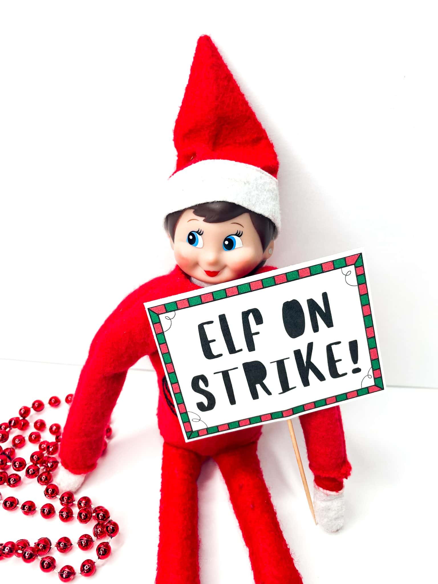 Free Bad Behavior Elf on Strike Printable