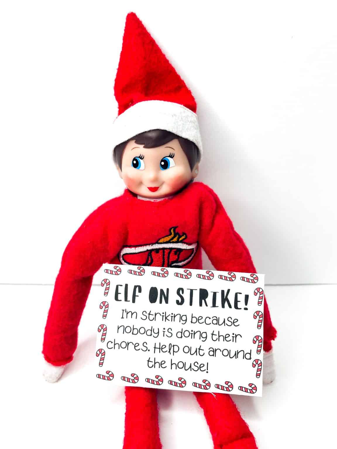 Free Bad Behavior Elf on Strike Printable