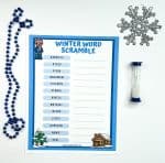 Winter Word Scramble Free Printable (With Answer Key)