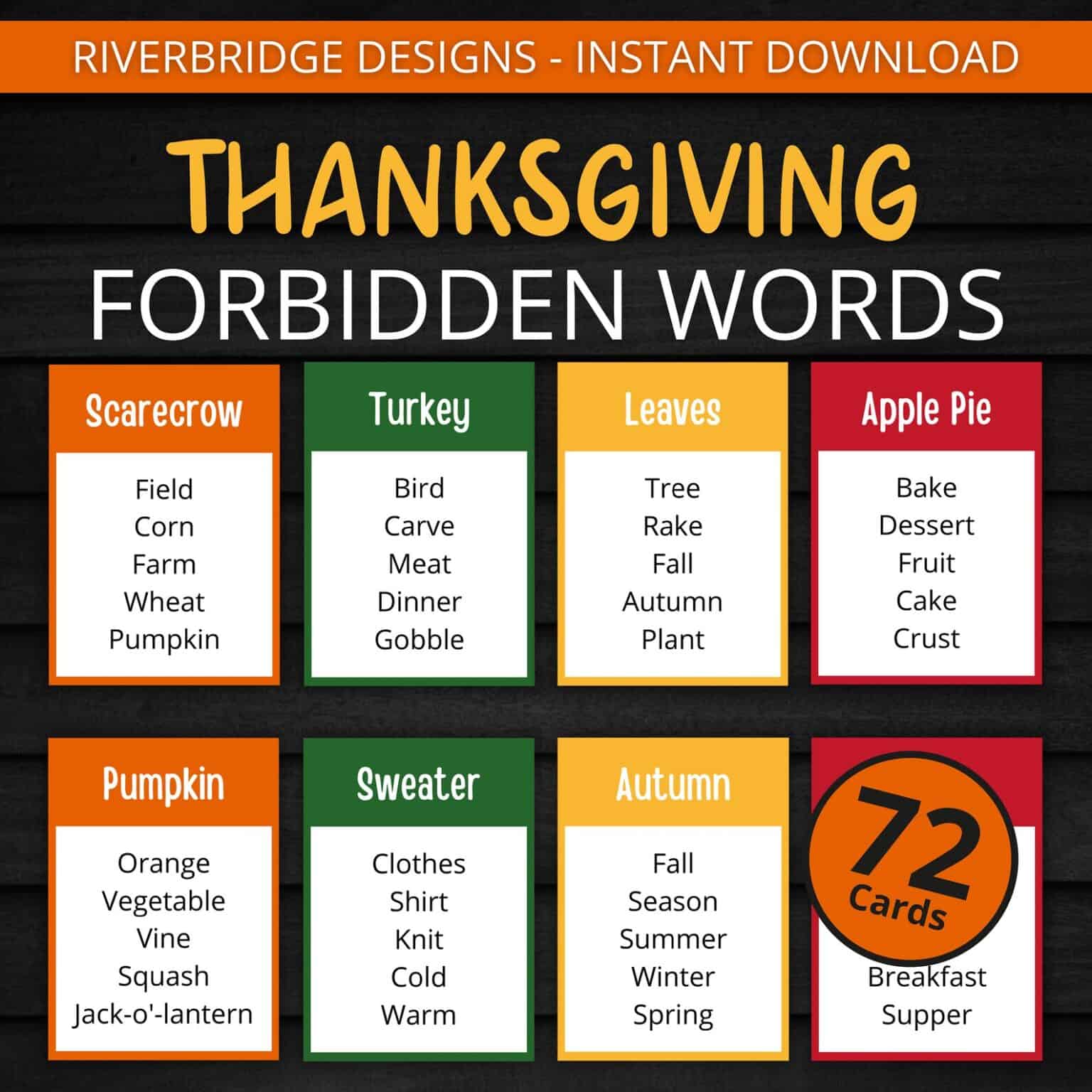 Thanksgiving Word Games for Kids and Families