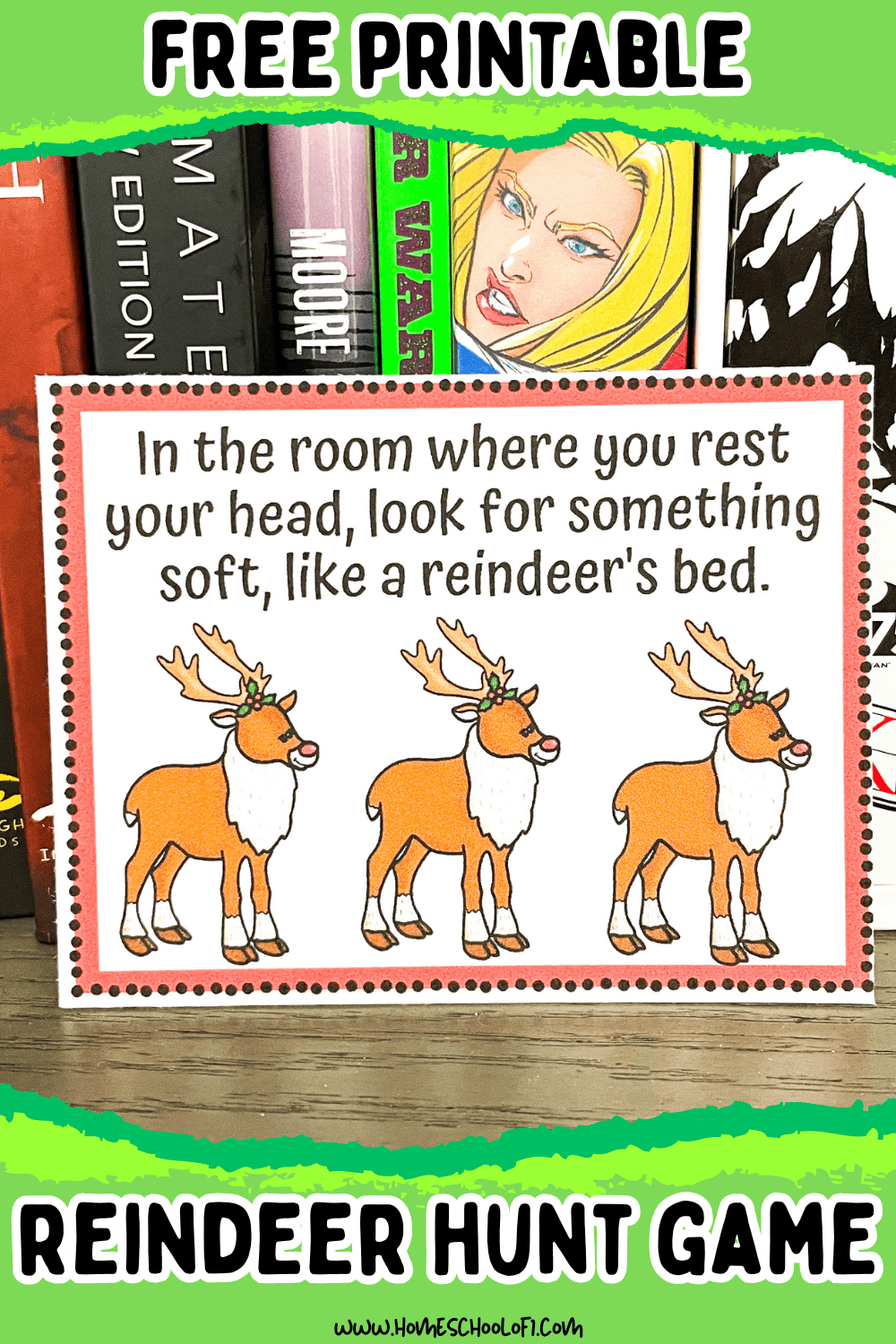 Free Reindeer Scavenger Hunt Clues