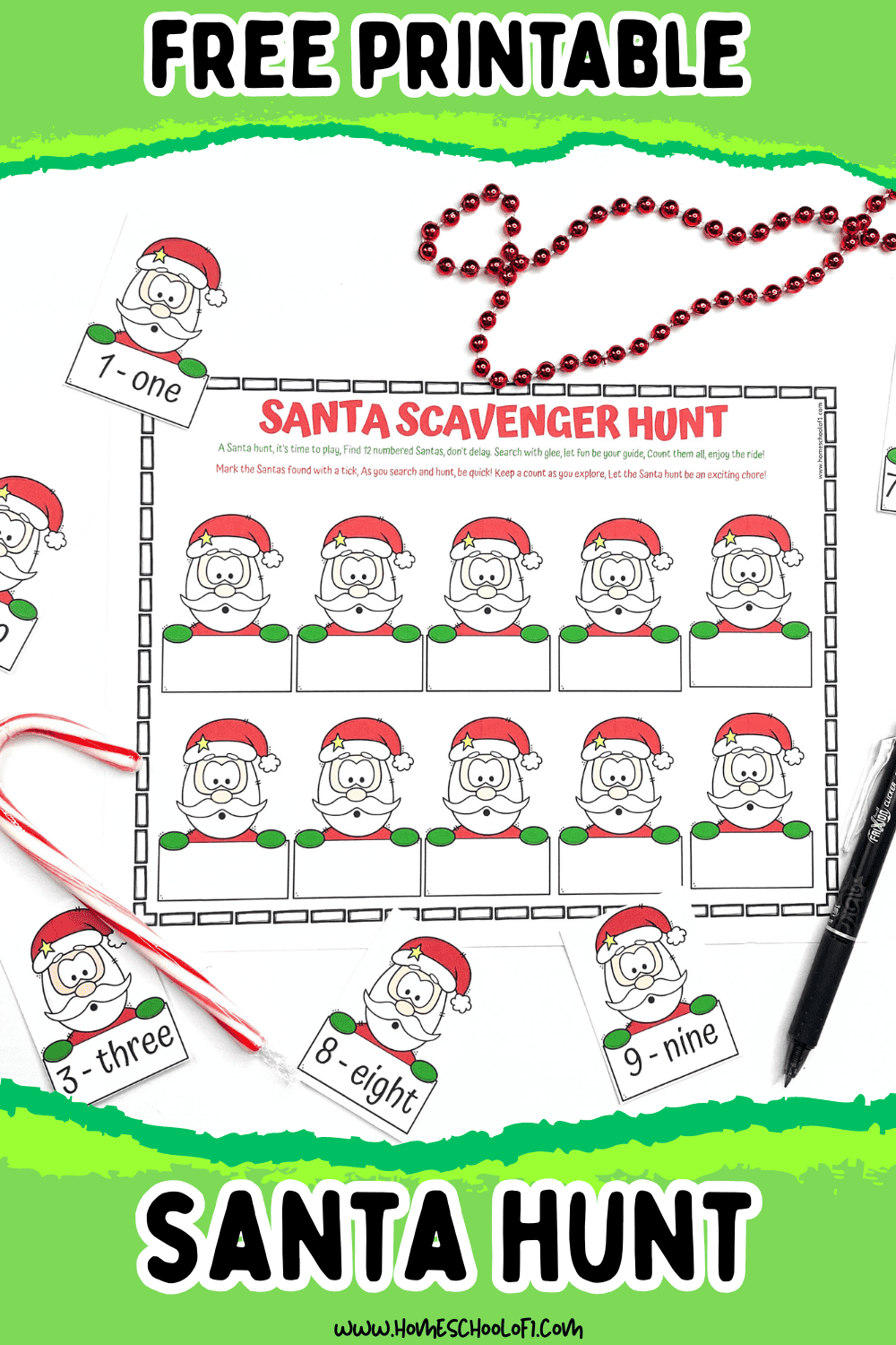 Free Santa Scavenger Hunt Printable