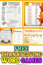 Thanksgiving Word Games for Kids and Families
