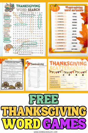 Thanksgiving Word Games for Kids and Families