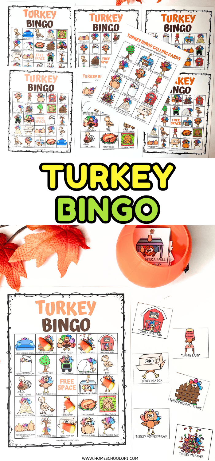 Free Turkey Bingo Cards Printable