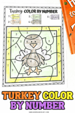 Turkey Color By Number Free Printable