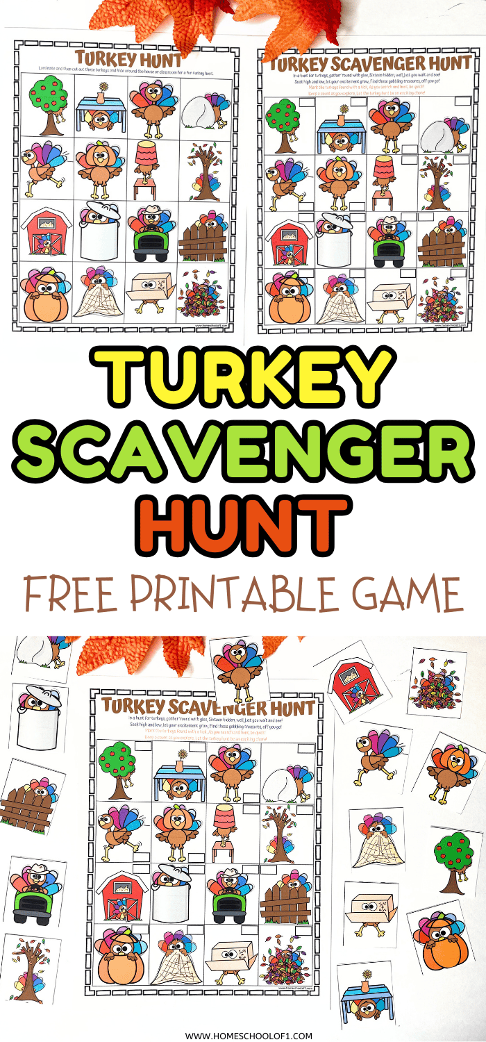 Free Turkey Scavenger Hunt Printable
