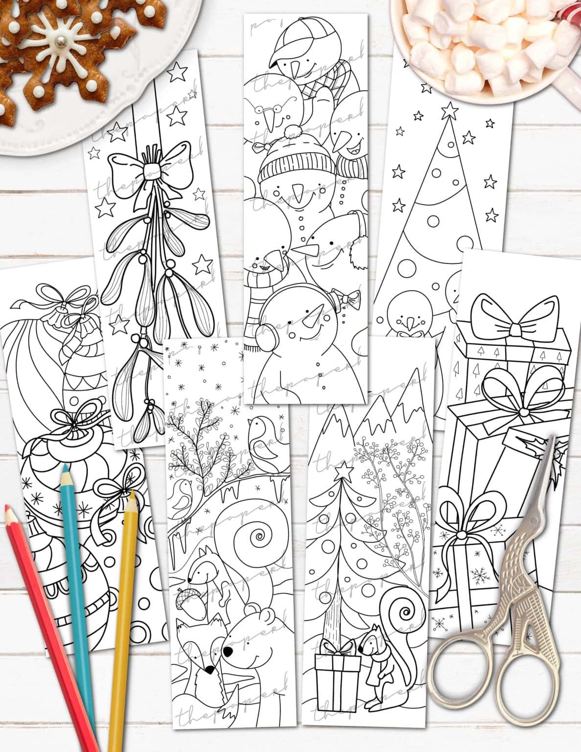 Easy Christmas Bookmark Ideas for Kids (Free Printables)