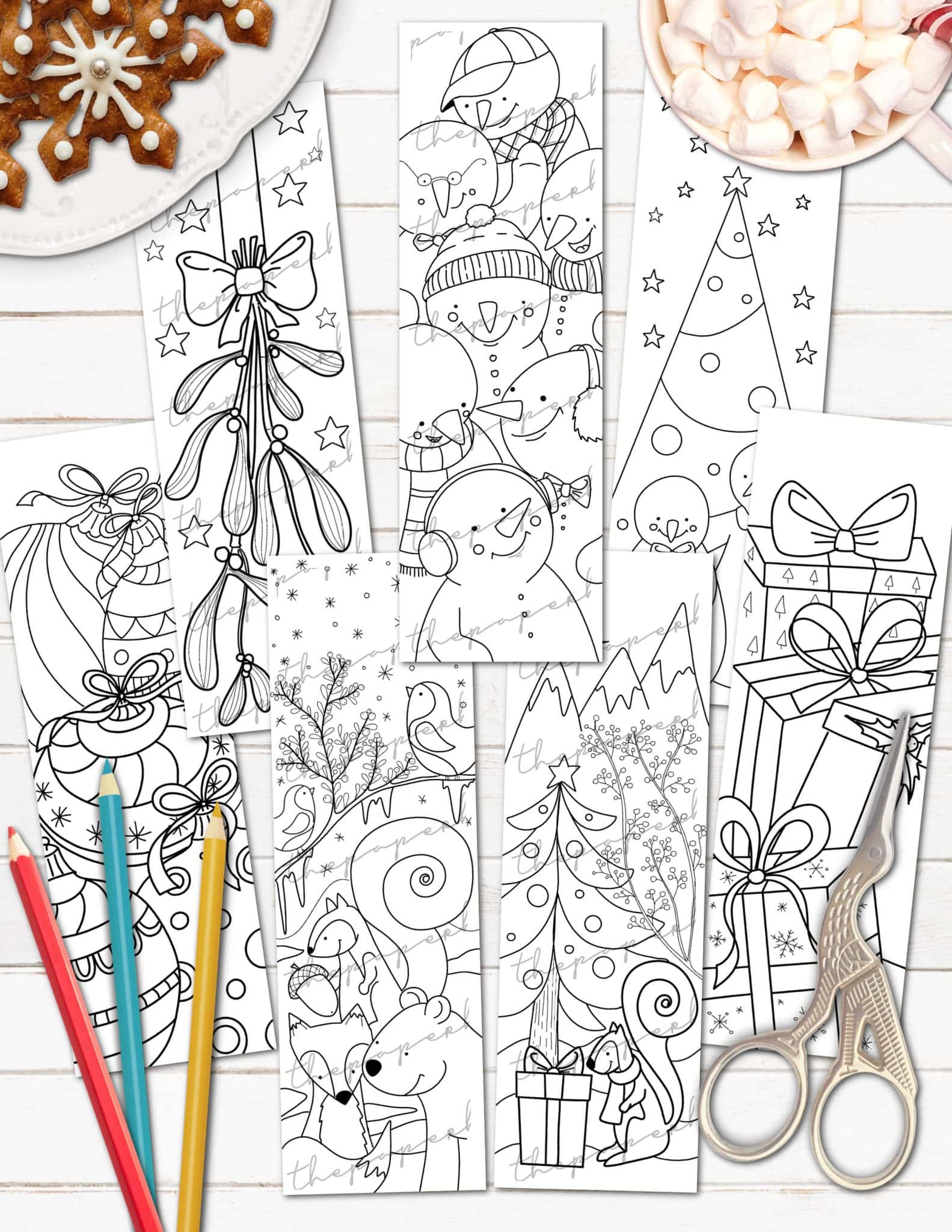 Easy Christmas Bookmark Ideas for Kids (Free Printables)