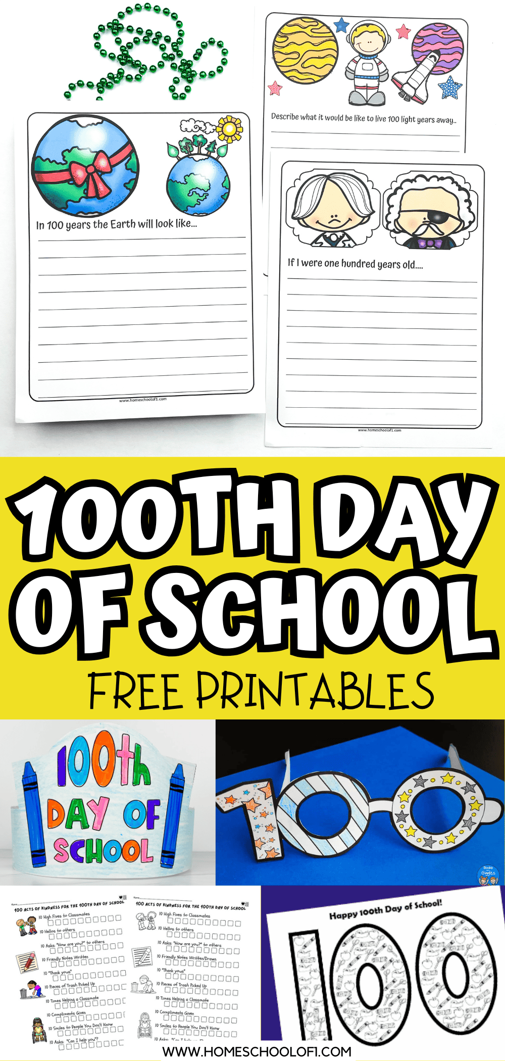Best 100th Day of School Free Printables