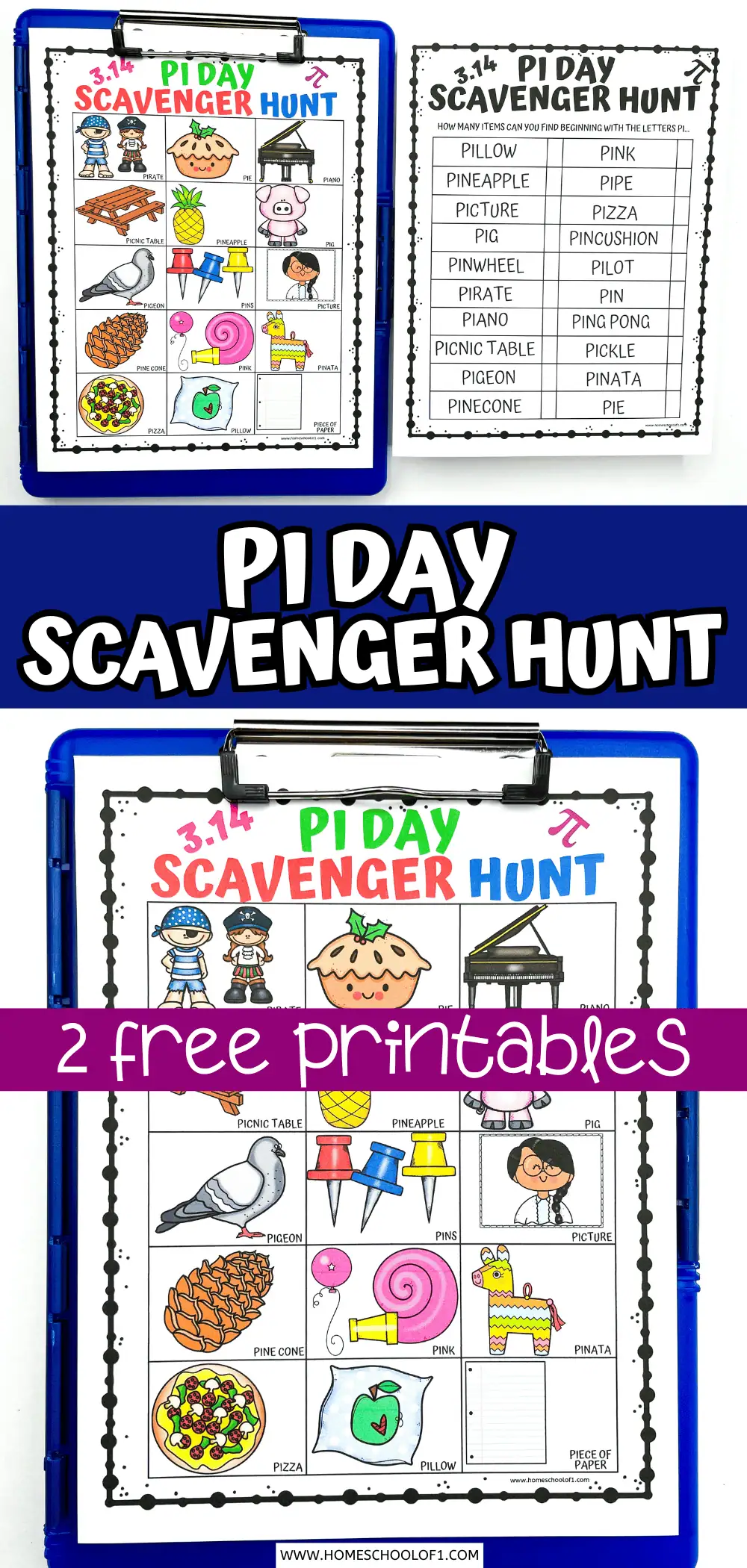 Free Pi Day Scavenger Hunt Printable