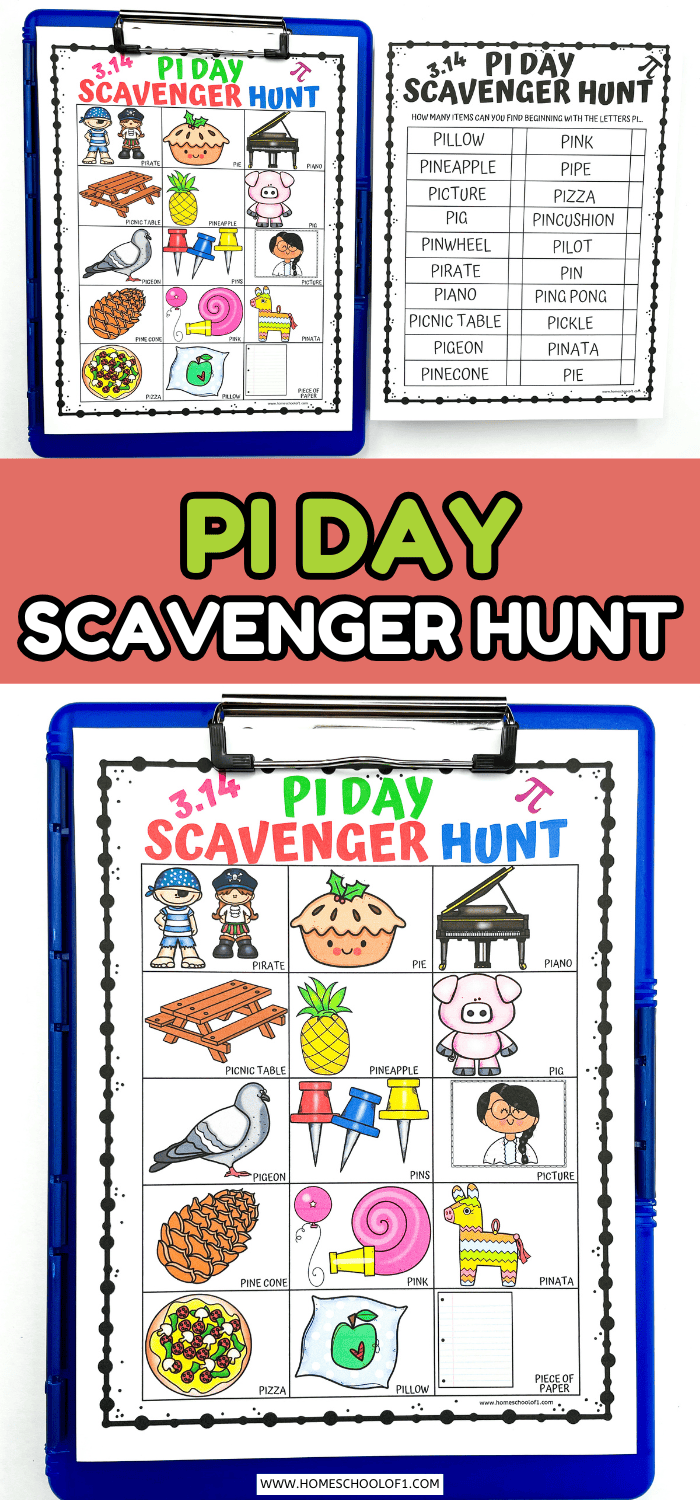 Free Pi Day Scavenger Hunt Printable