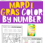 9 Free Mardi Gras Color By Number Printables