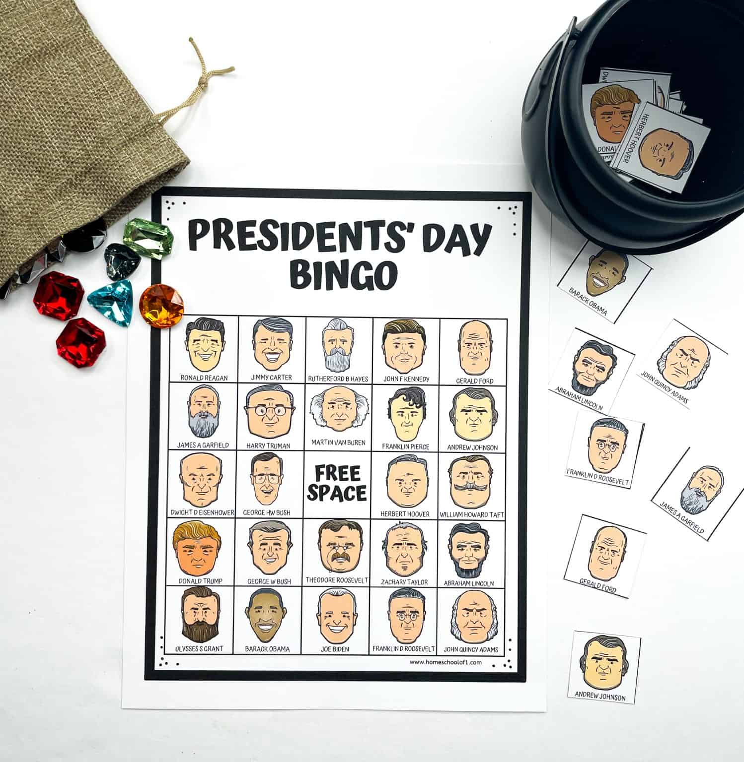 Free Printable Presidents Day Bingo Cards