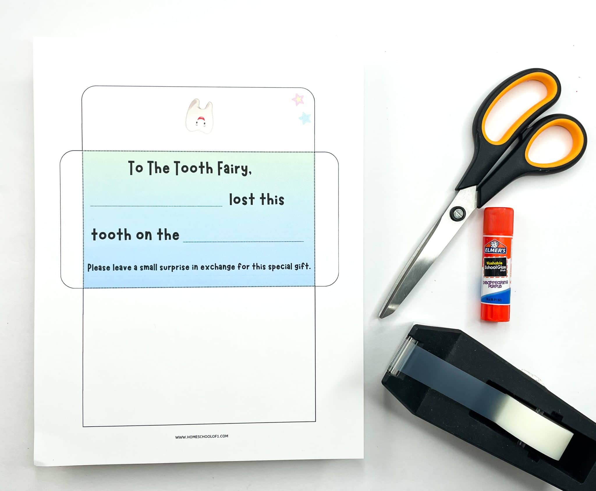 Free Tooth Fairy Envelope Printable Template