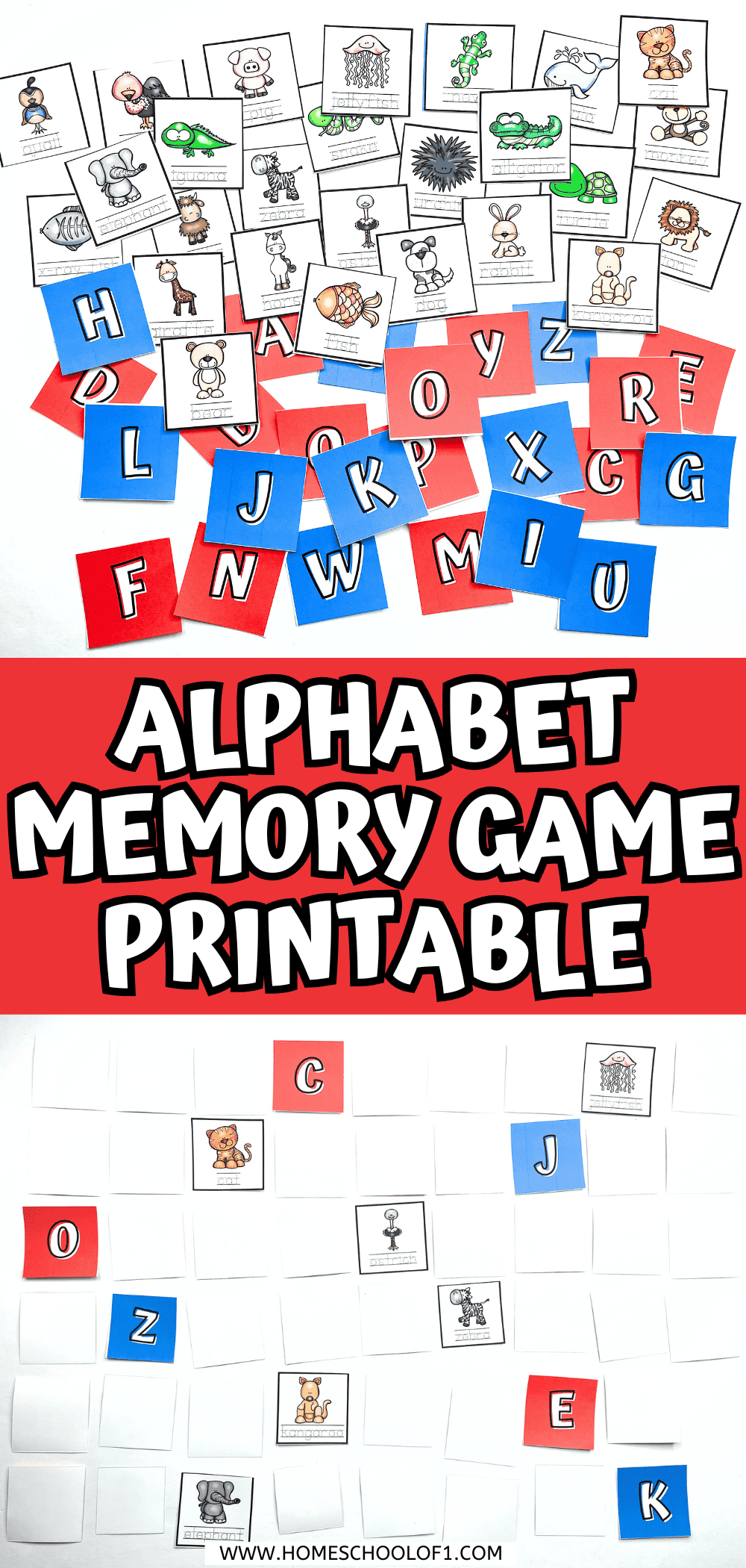 Free Alphabet Memory Game Printable for ABC Fun