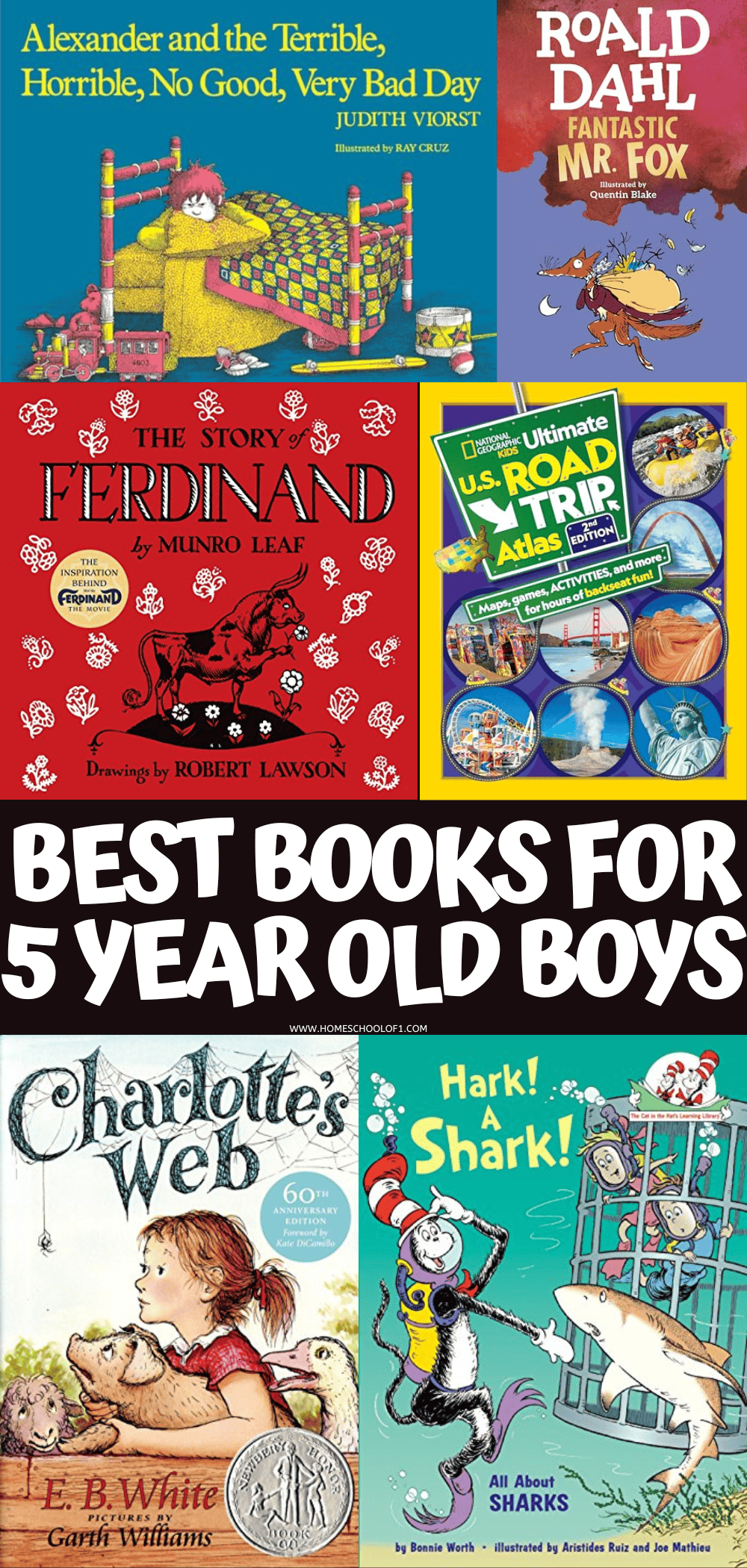 Best Books for 5 Year Old Boys to Read Together & Independently