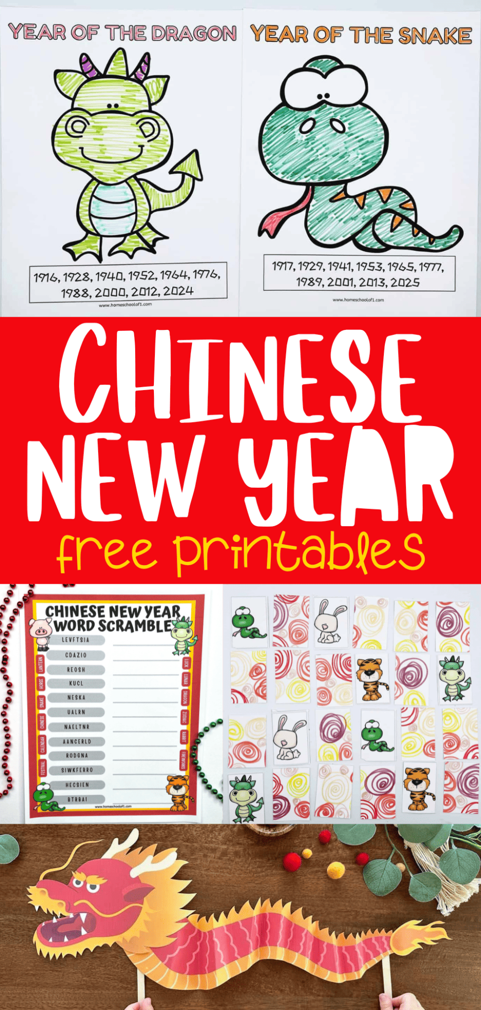 22 Chinese New Year Free Printables for Kids