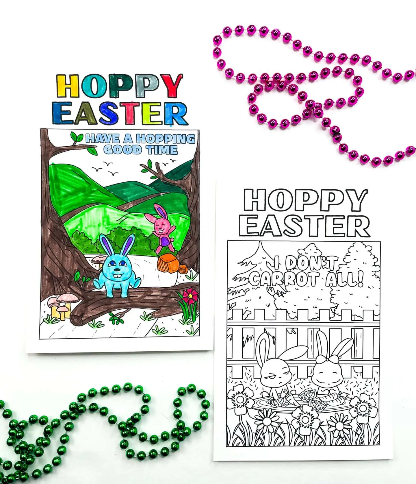 Funny Free Printable Easter Cards to Color