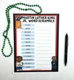 Martin Luther King Jr. Word Scramble Free Printable