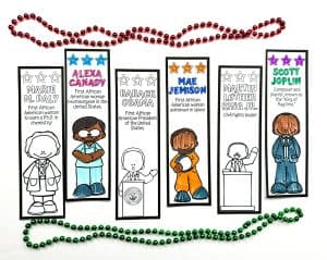 6 Free Printable Black History Bookmarks to Color
