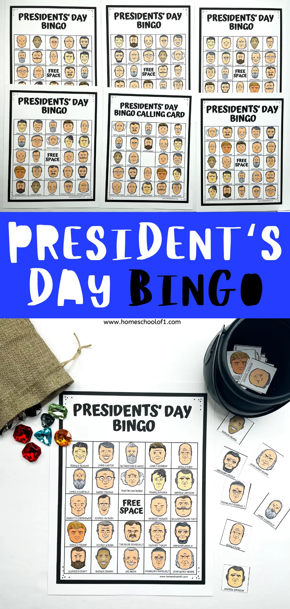 Free Printable Presidents Day Bingo Cards