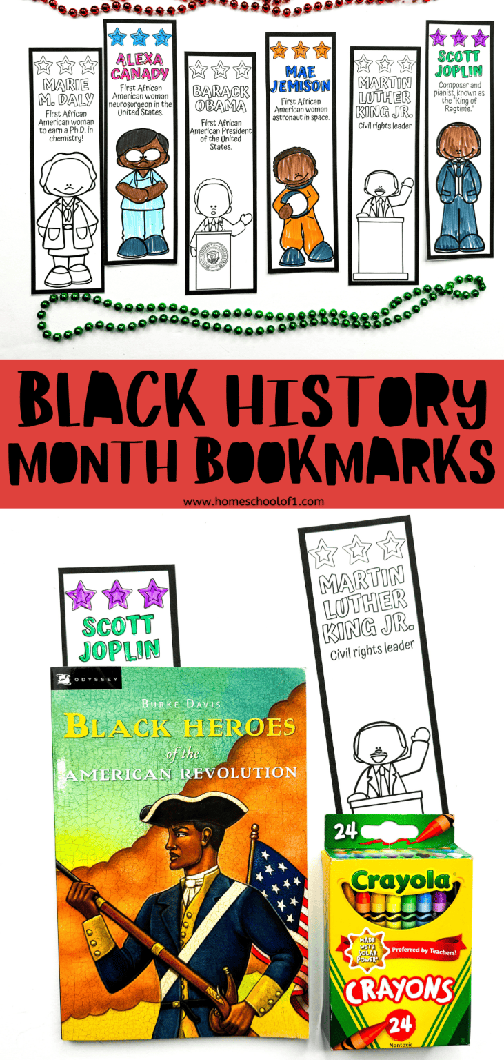 6 Free Printable Black History Bookmarks to Color