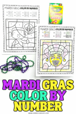 Mardi Gras Color by Number Printables for Kids