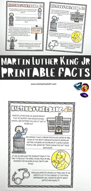 Free Printable Martin Luther King Jr. Facts for Kids