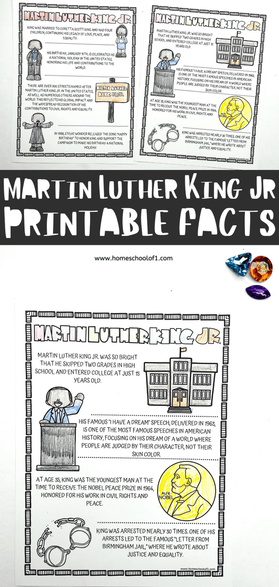 Free Printable Martin Luther King Jr. Facts for Kids
