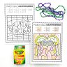 Mardi Gras Color by Number Printables for Kids