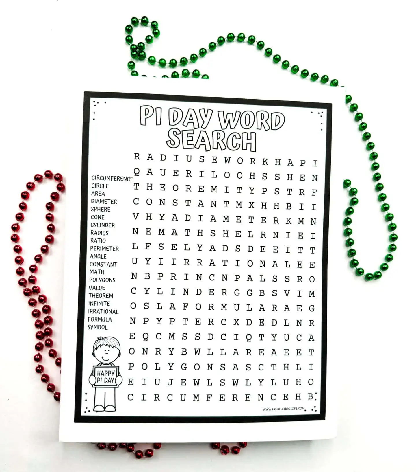 Best Pi Day Word Search Printable | Free Math Activity for Kids