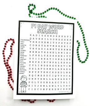 Pi Day Word Search Printable | Free Math Activity for Kids
