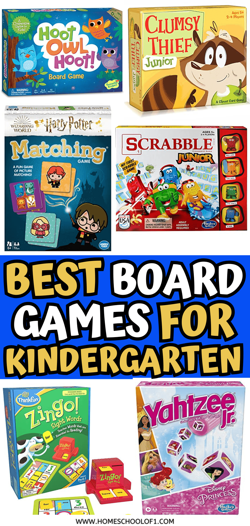 Kindergarten Board Games for Family Game Night