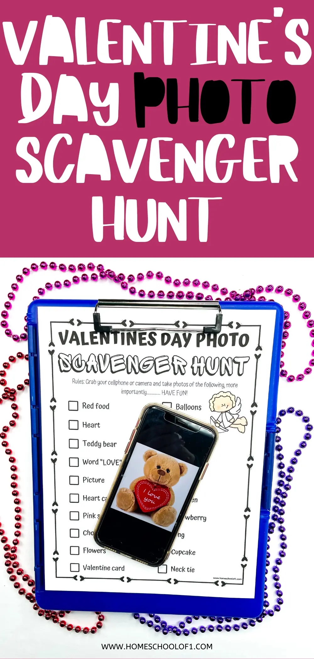 Free Valentine's Day Photo Scavenger Hunt Printable