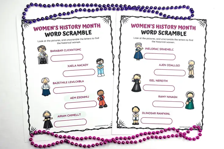 Free Women's History Month Printables