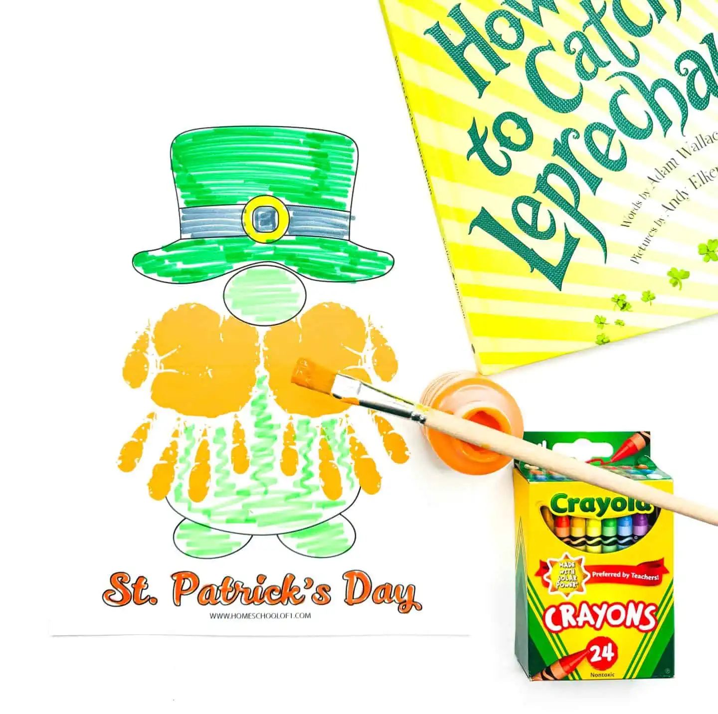 3 Free Leprechaun Handprint Art Templates