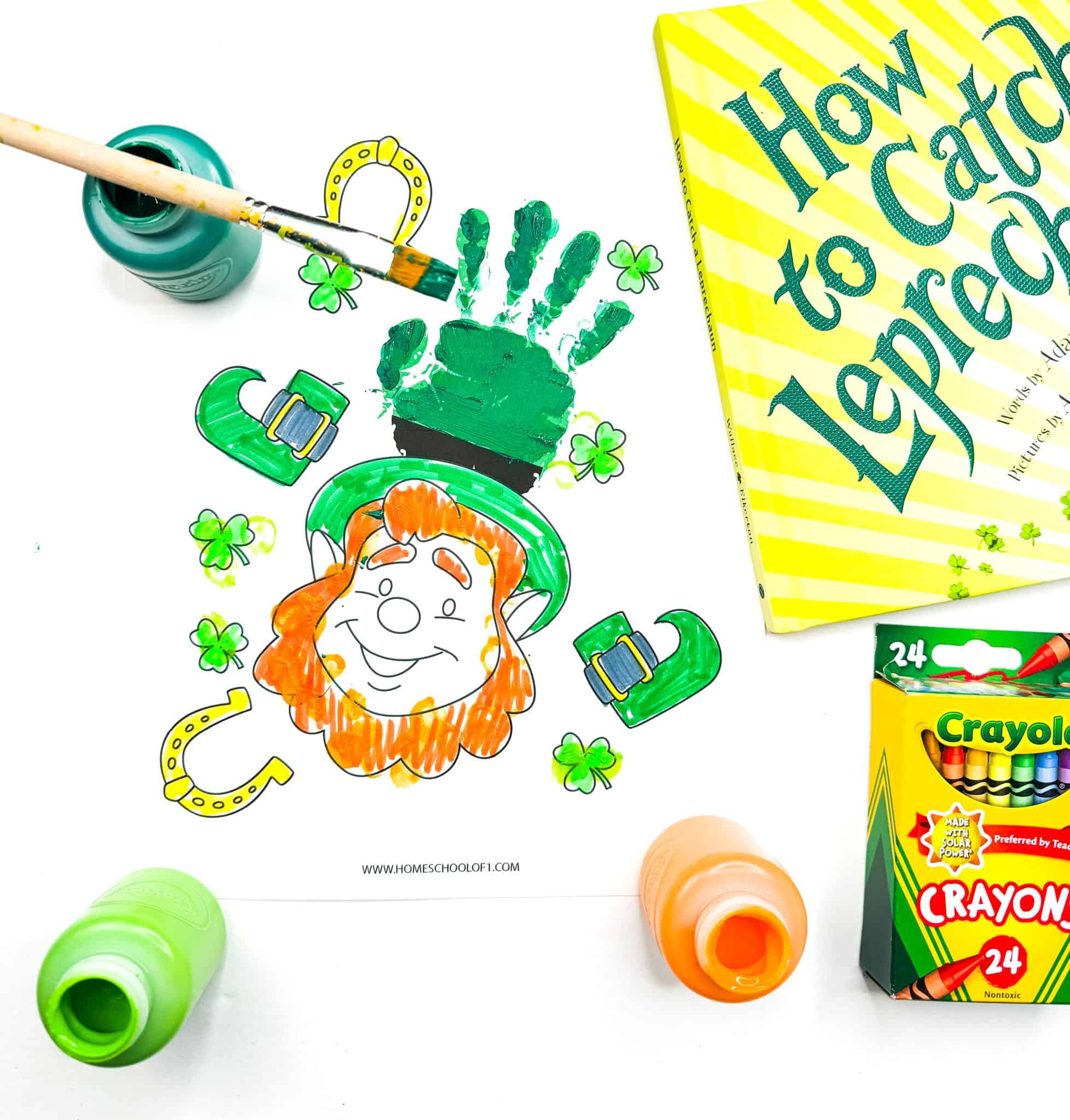 3 Free Leprechaun Handprint Art Templates