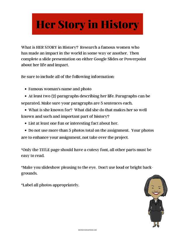 Free Women's History Month Printables