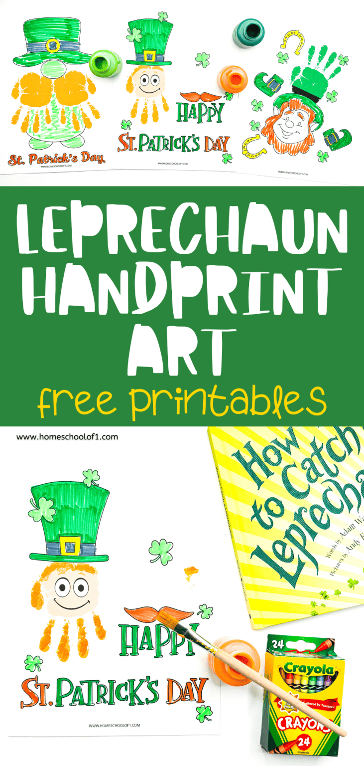 3 Free Leprechaun Handprint Art Templates