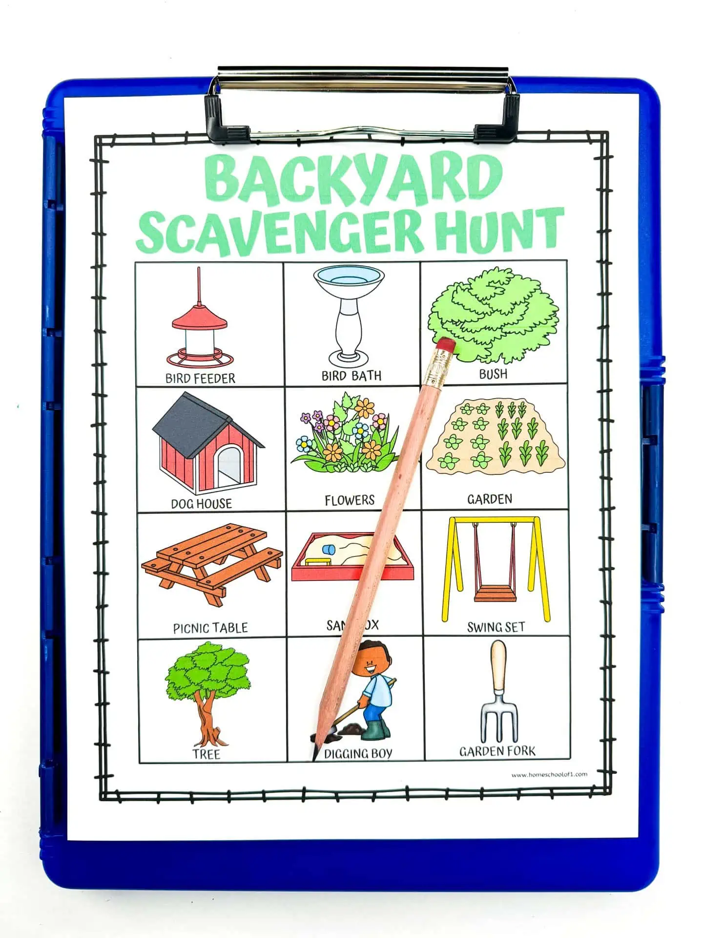 Free Backyard Scavenger Hunt Printable for Kids