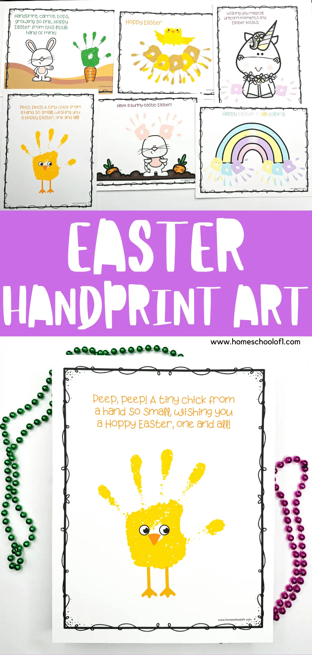 Easter Handprint Art (6 Free Printable Crafts)