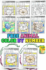 Free Animal Color by Number Printables for Kids