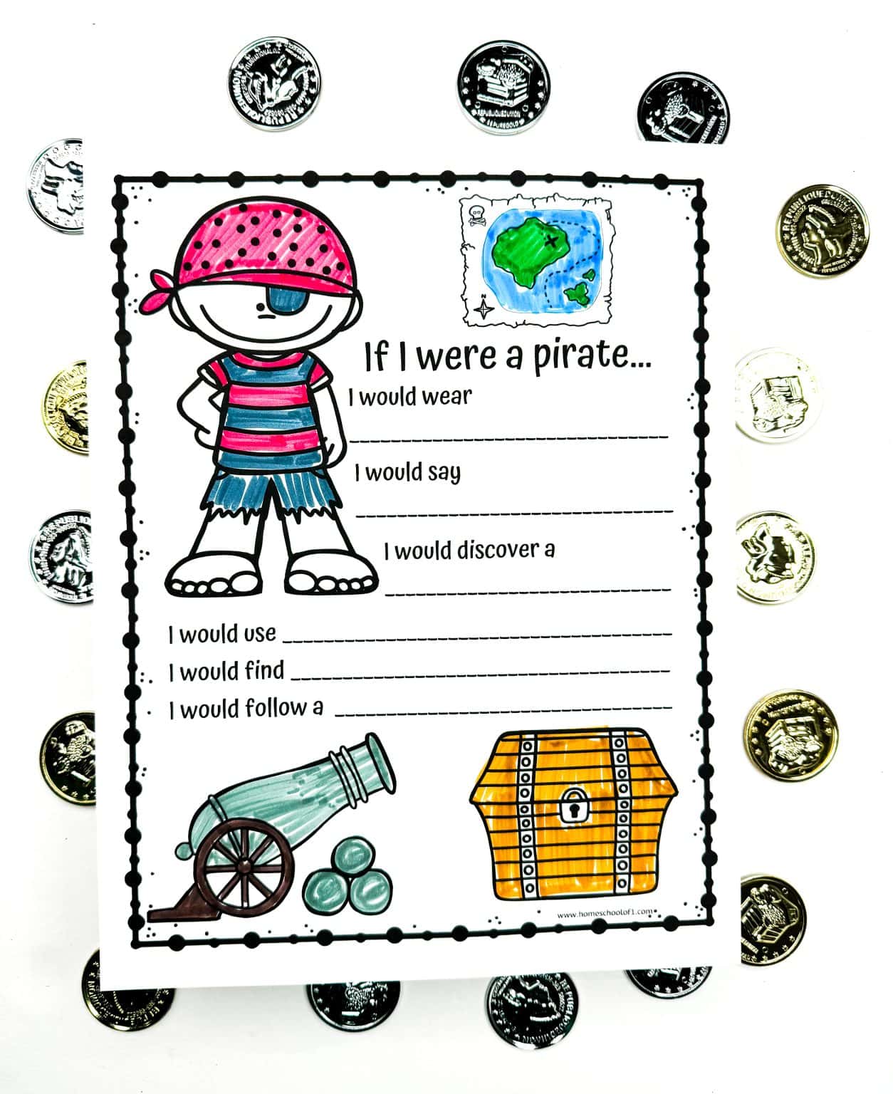 Pirate Writing Template: If I Were a Pirate Printable