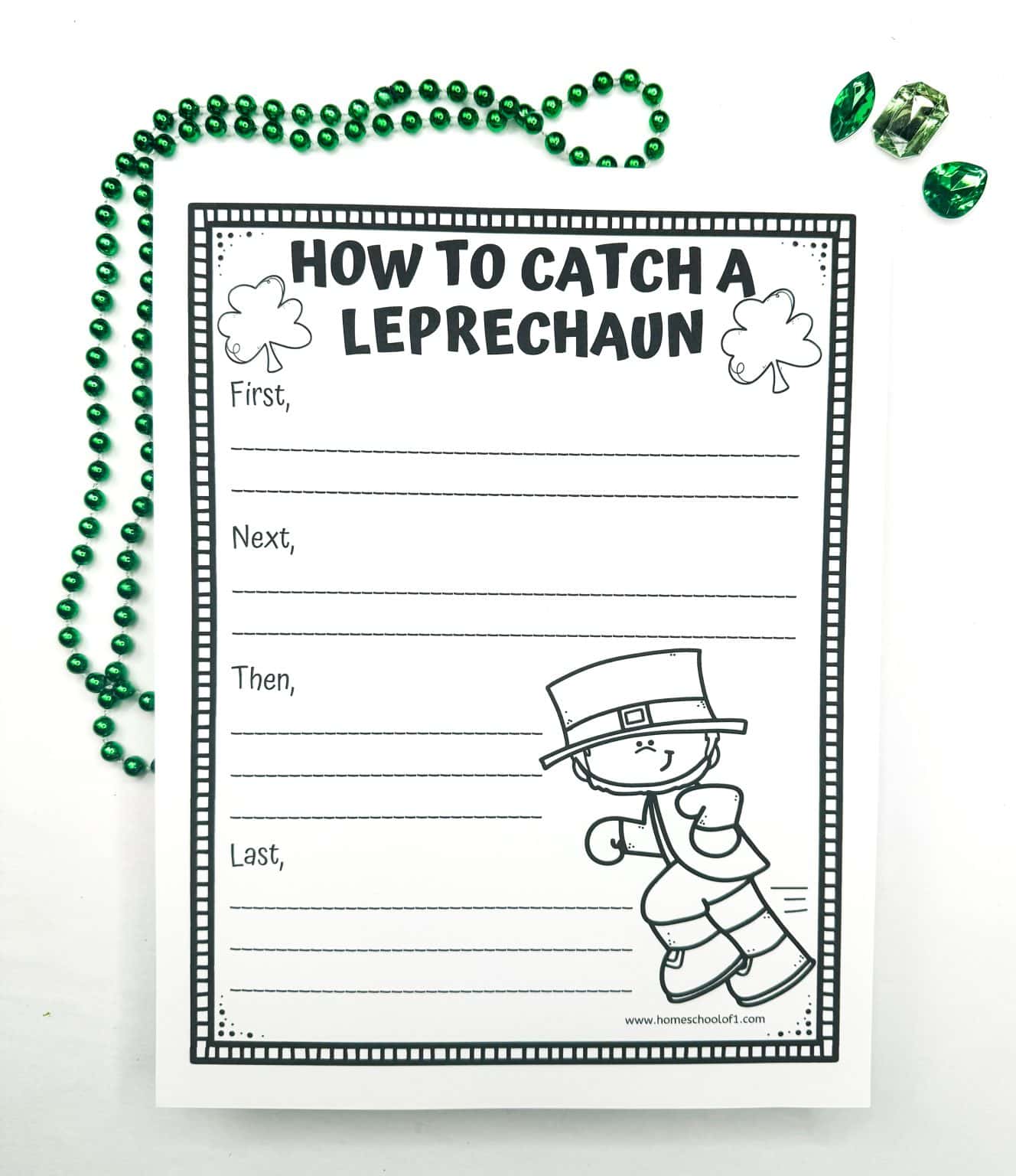 How to Catch a Leprechaun Writing Prompt (Free Printable)