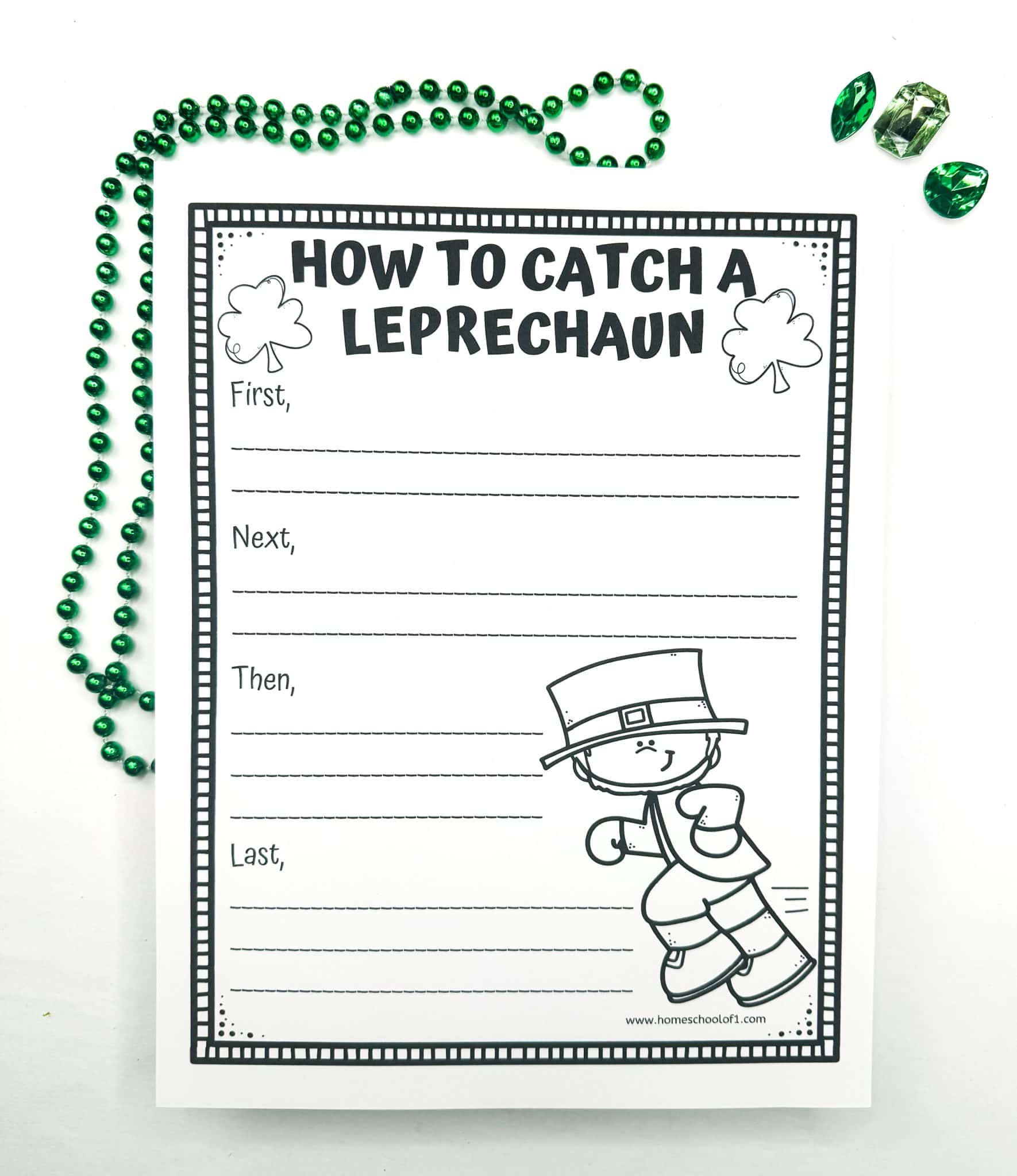 How to Catch a Leprechaun Writing Prompt (Free Printable)