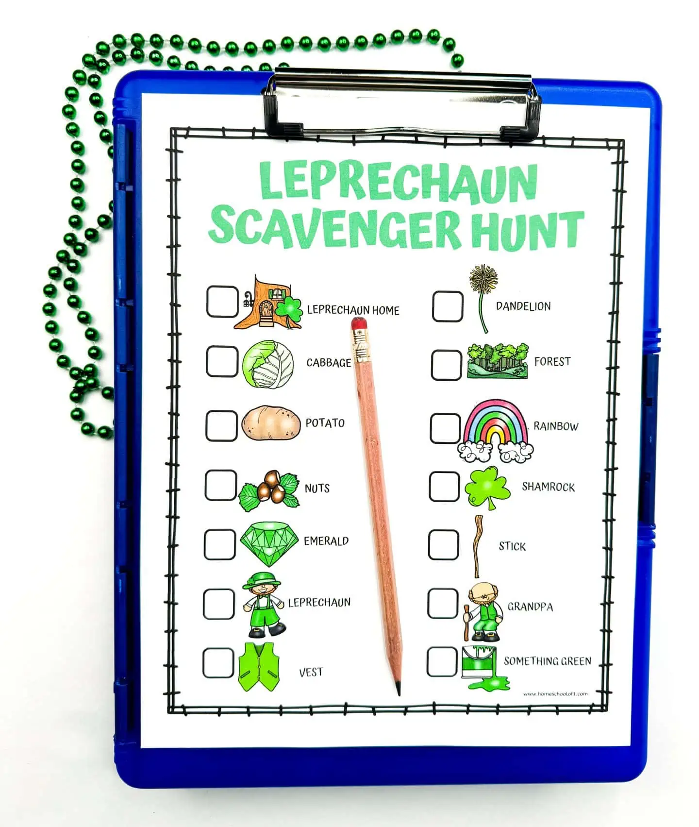 Leprechaun Scavenger Hunt Free Printable