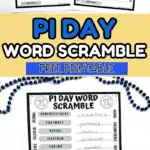 Free Pi Day Word Scramble Printable for Kids