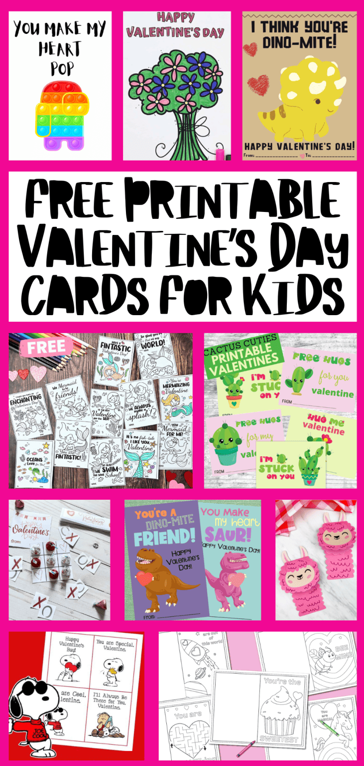 22 Free Printable Valentine's Day Cards for Kids